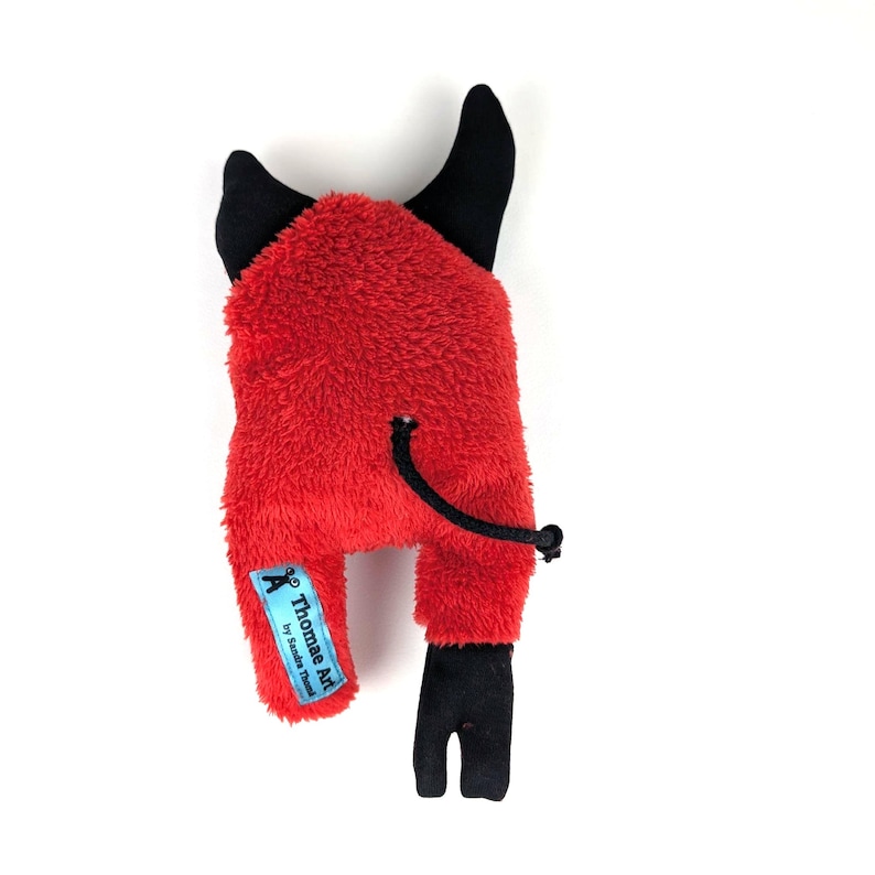 Devil Plush / Cute Handmade Devil / Funny, Textile Devil Puppet for ...