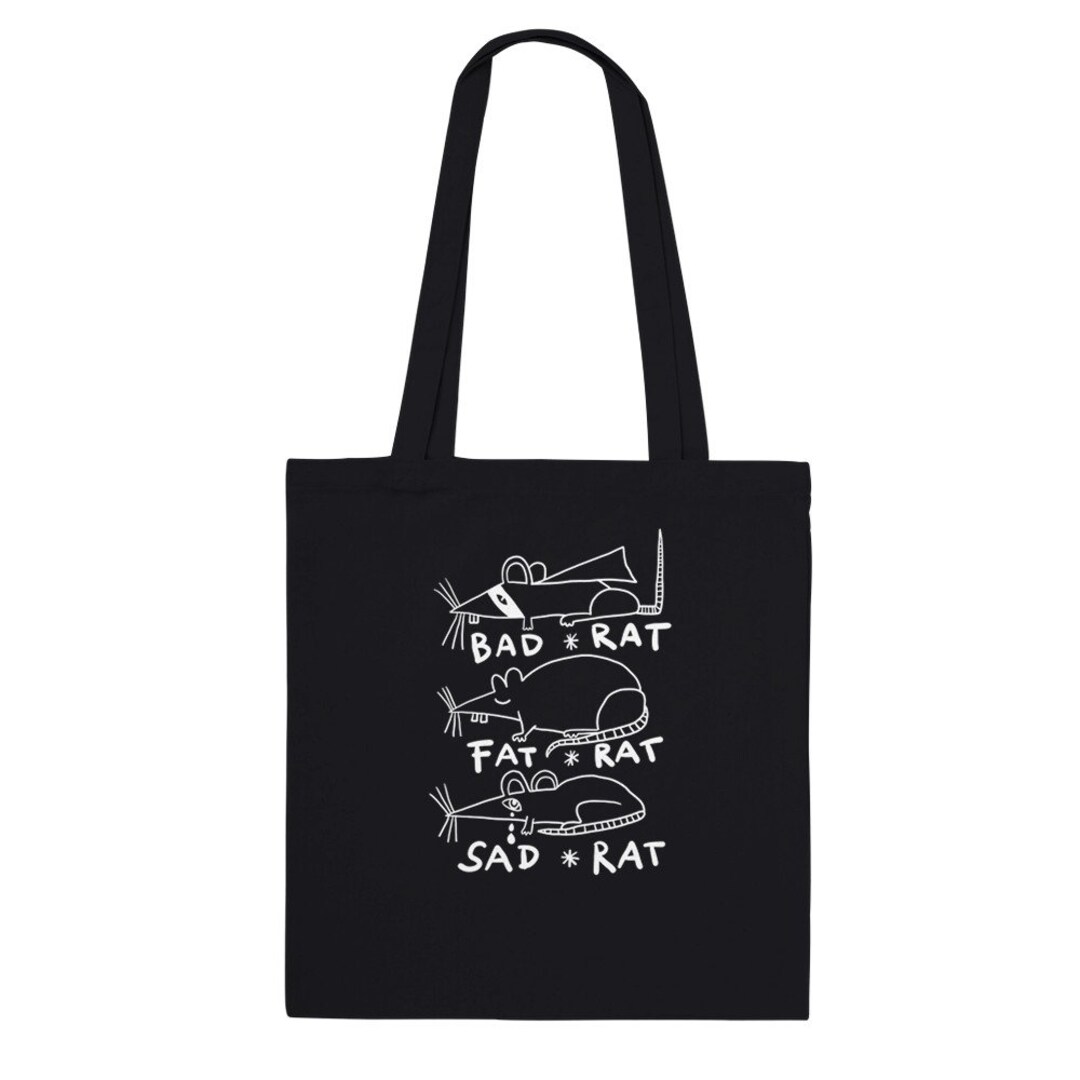 Rats / Cotton Bag With Punky Motif / Classic Bag / Tote Bag With Funny ...