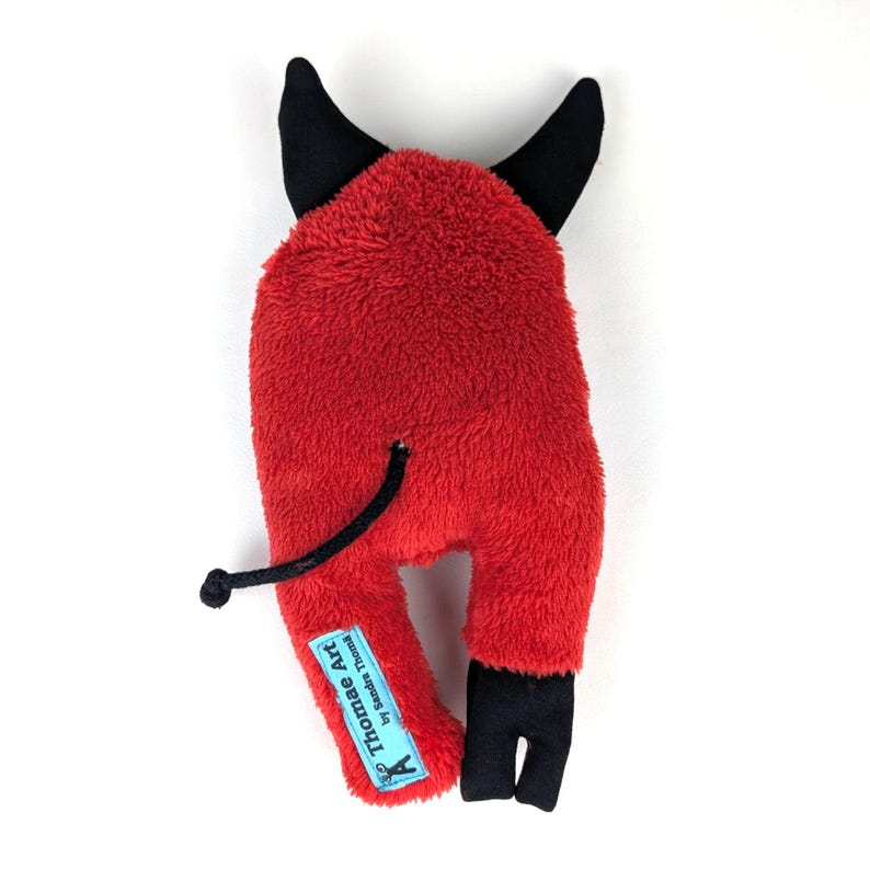 Devil Plush / Cute Handmade Devil / Funny, Textile Devil Puppet for ...