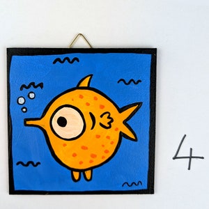 Funny Fish / Handpainted Picture / Children Suitable Wall Art ...