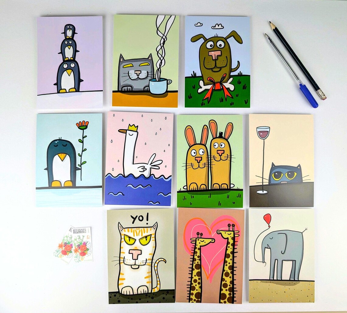 10 Postcards / Various Motives / Set / 10 Pieces / A6 / Landscape ...