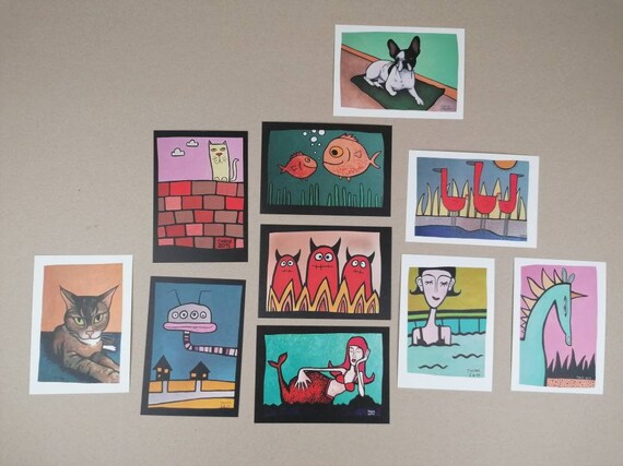 Stationery cat portrait format postcard A6 Postcards etna.com.pe