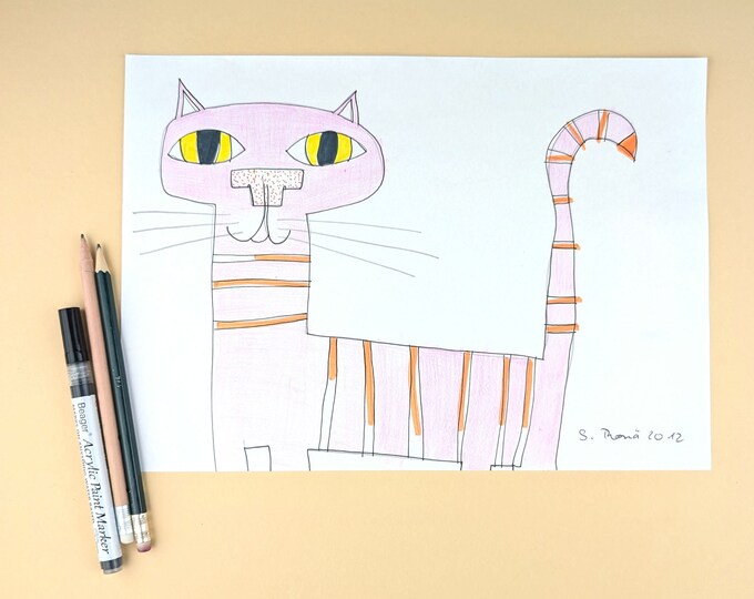 Resin Crayon Cat - Etsy