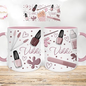 Personalised Nail Technician Manicure Mug, Manicurist Gift, Nail Polish ...