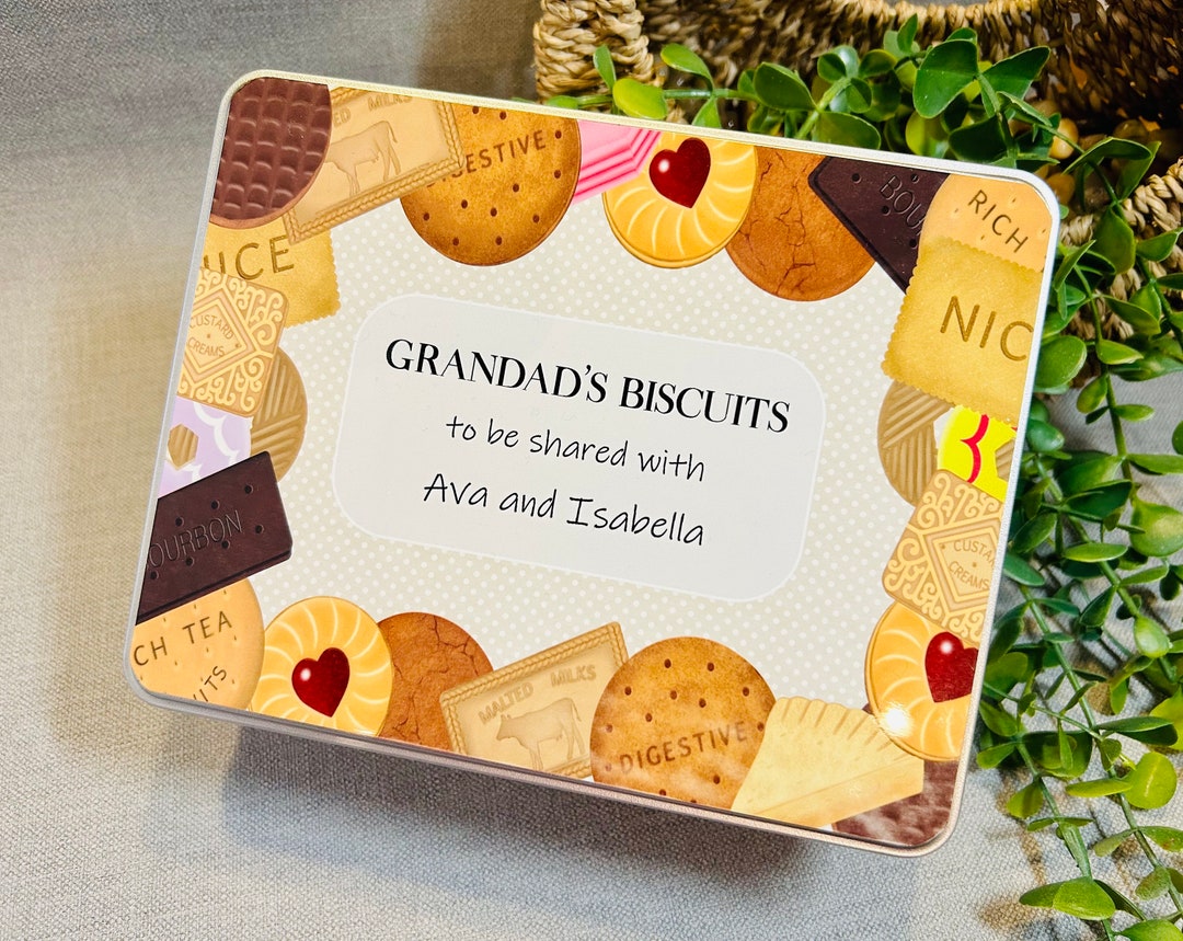 Personalised Biscuit Tin Grandad or Granny's Treat Tin - Etsy