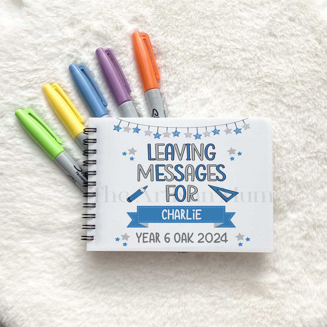 Personalised Primary School Leavers Autograph Book, Year 6 Keepsake ...