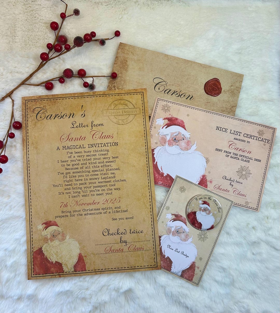 Personalised Lapland Invitation Letter With Wax Sealed Envelope ...