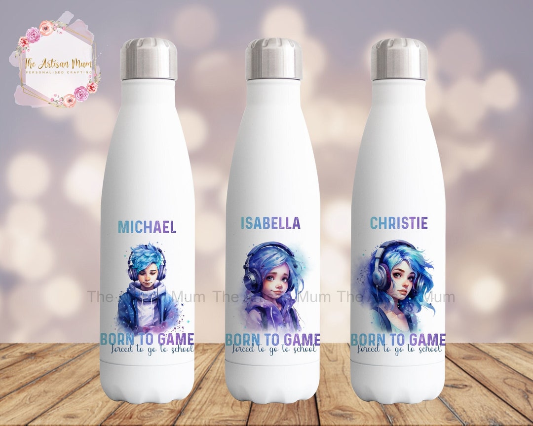 Personalised Insulated Gamer Water Bottle 500ml Stainless - Etsy