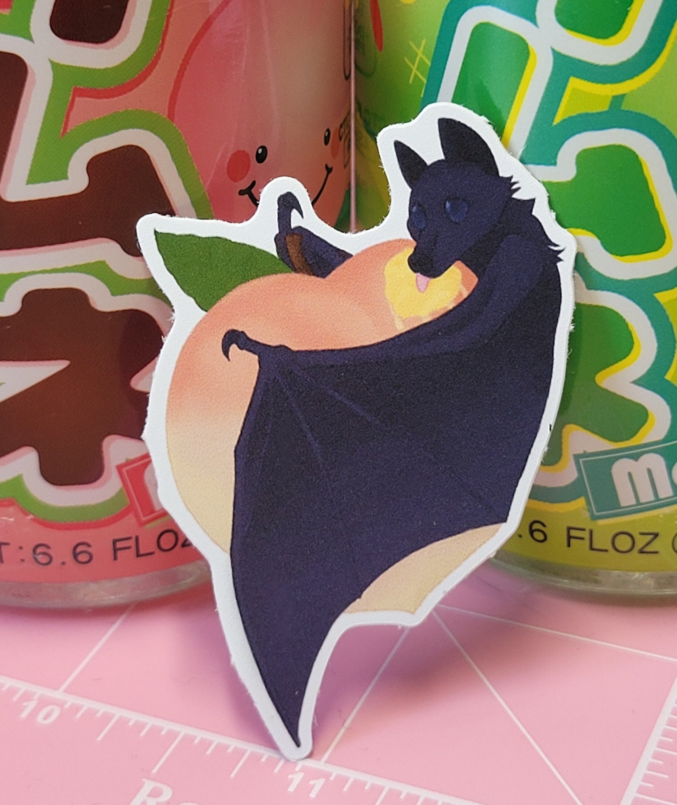 Peach Bat and Apple Bat - Etsy