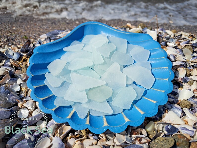 Authentic Large Sea Glass Lot, Size From 1 to 1 1/2, White Sea Glass ...