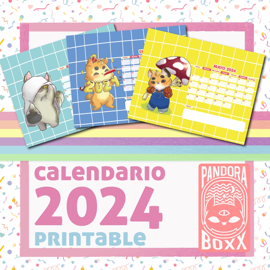 Printable Calendar Michis Edition / Digital Calendar / Michis Calendar ...