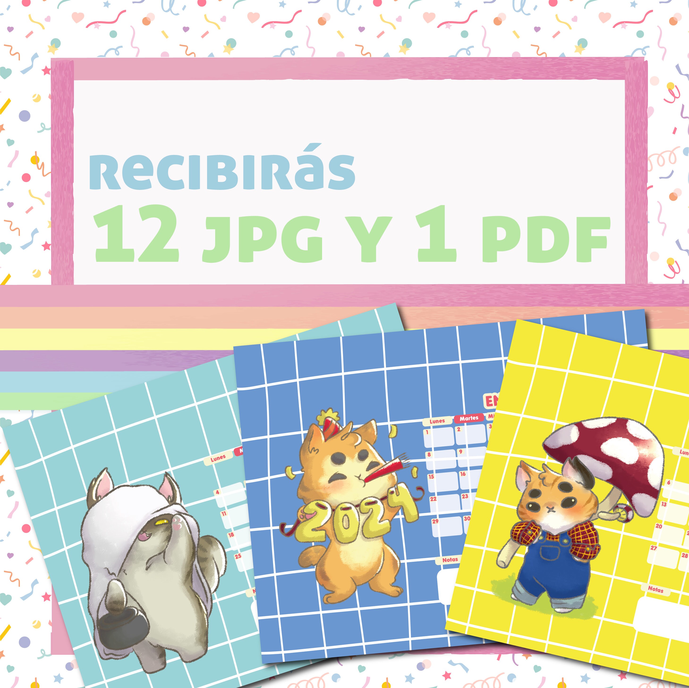 Printable Calendar Michis Edition / Digital Calendar / Michis Calendar ...