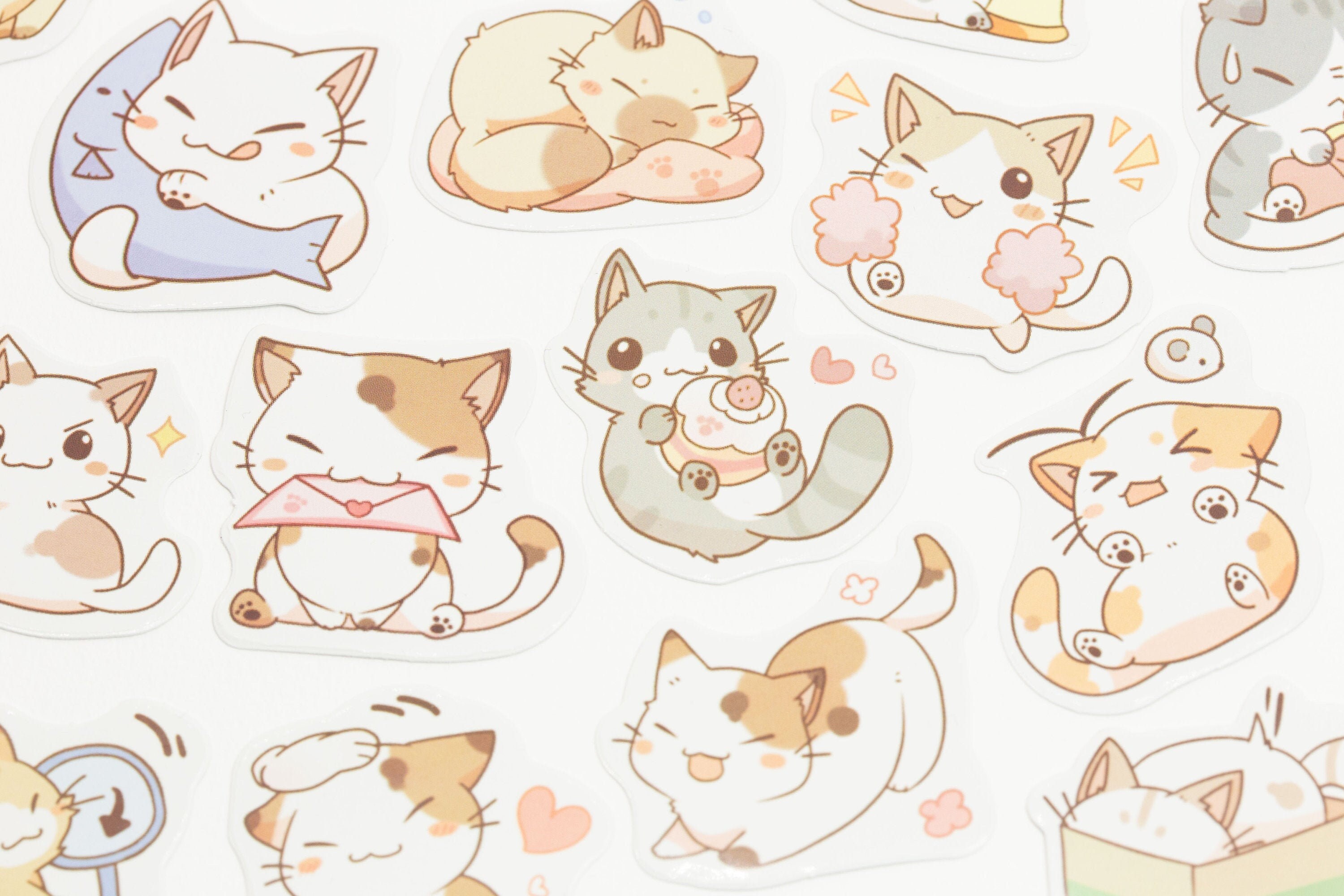 14 stickers of cats too cute ideal for animal lovers | Etsy