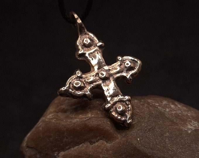 Rare Ancient Cross of the Viking Age With Ornaments, Original Medieval Cross, Cross of the 11th ...