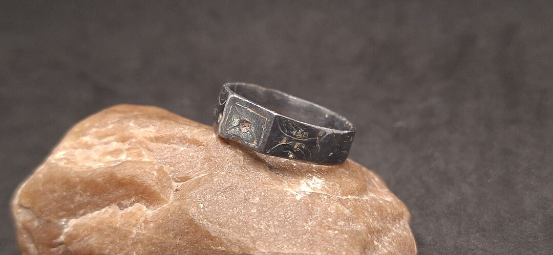 Ring From the Trenches of the World War 1, Soldier Black Lead Ring With ...