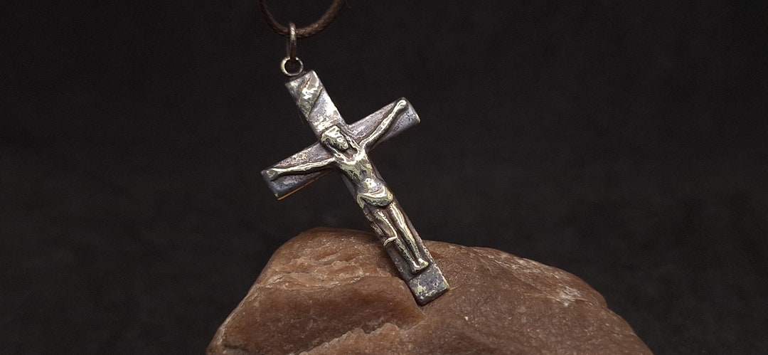 Ancient Cross of the 20 Th Century, Original Vintage Cross, Old Brass ...