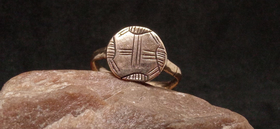Ancient Medieval Ring With Engraving, Viking Style Ring, Original ...