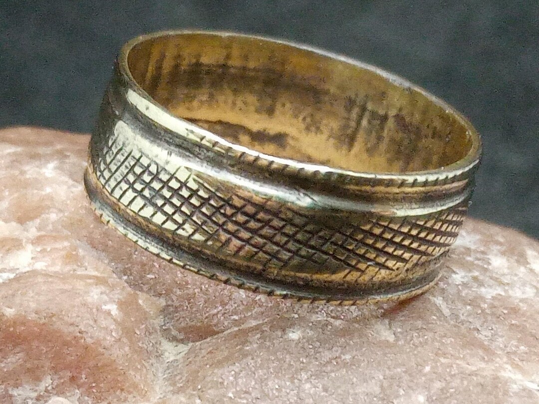 Ancient Ring With Engraving and With Notches, Vikings Style Ring ...