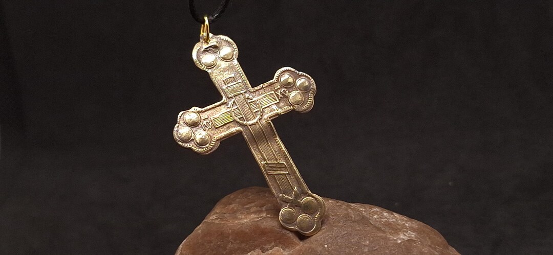 Ancient Cross of the 19 Century, Original Ancient Orthodox Cross, Old Brass Cross, Religious ...
