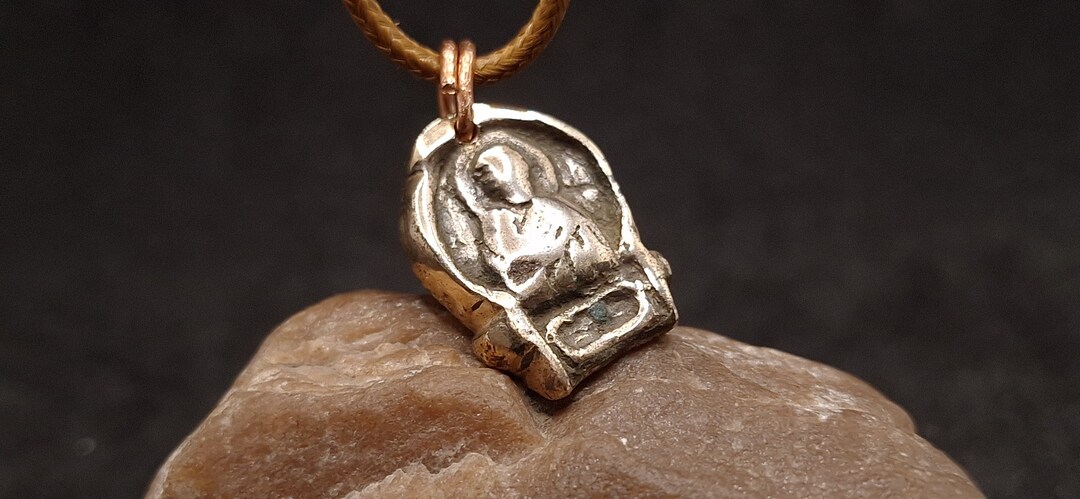 Ancient Pendant With the Image of Saint, Medieval Bronze Pendant, Rare ...