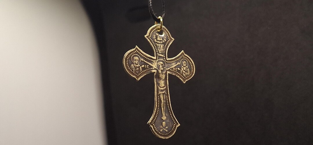 Ancient Cross of the 19 Th Century, Original Vintage Cross, Old Brass ...