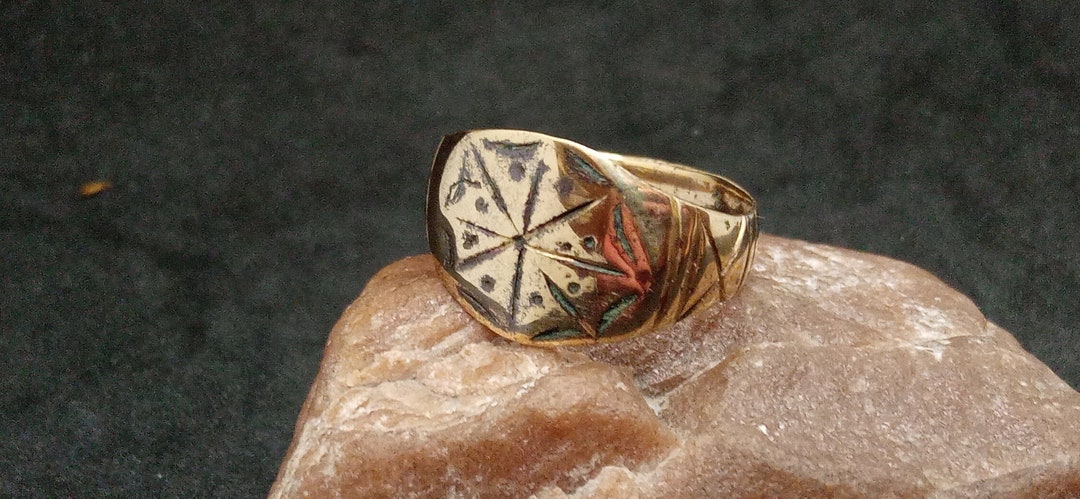Ancient Medieval Ring With Solar Ornaments, Vikings Ring, Original ...