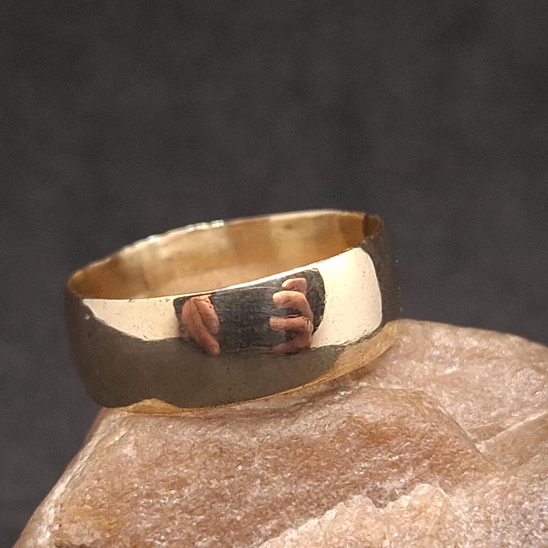 Early 20th Century Brass Wide Handmade Ring, First World War Trench ...