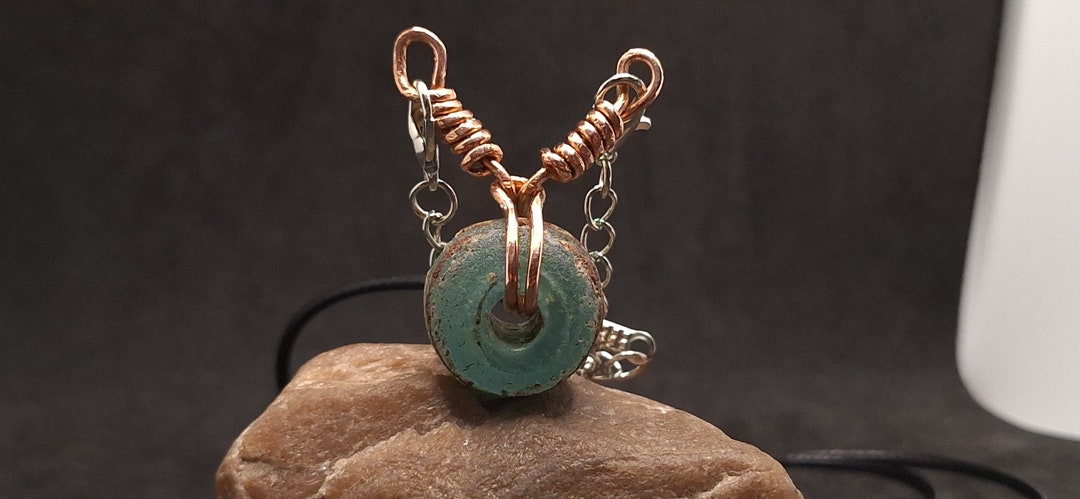 Beautiful Ancient Roman Blue Bead With Colorful Ornaments, Rare ...