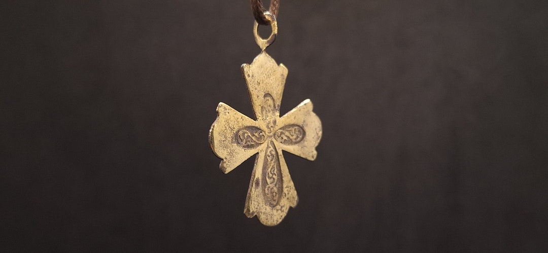 Ancient Cross of the 20 Th Century, Original Vintage Cross, Old Brass ...