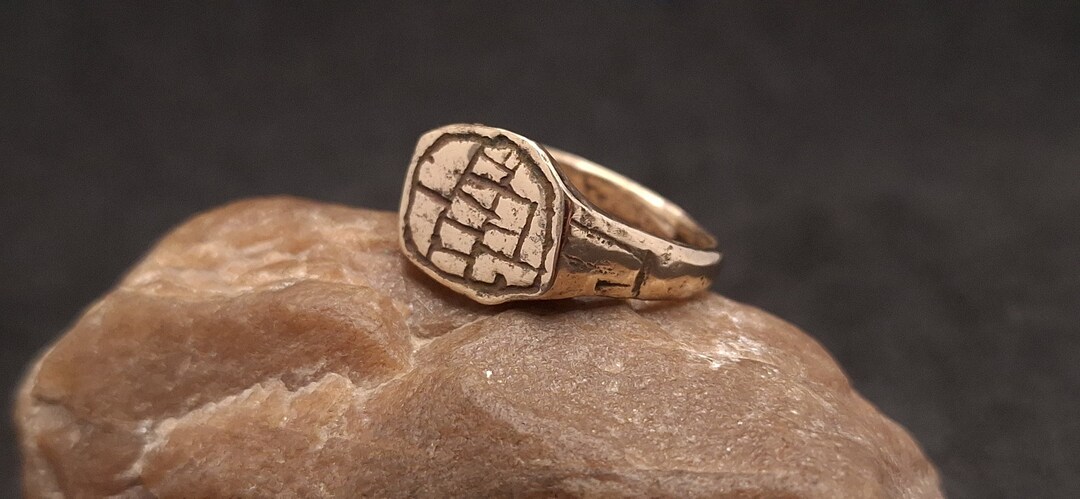 Ancient Medieval Ring With Engraving, Viking Style Ring, Original ...