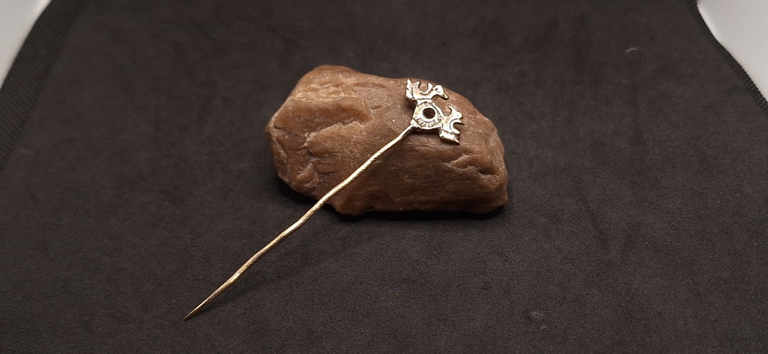Ancient Viking Age Bronze Hairpin With Ornaments and Birds, Medieval ...