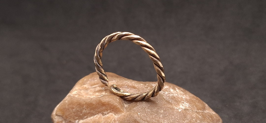 Ancient Viking Twisted Ring, Original Bronze Ring 9-12 Century ...