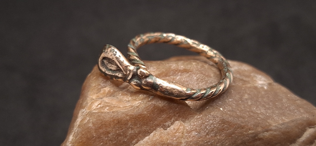Ancient Viking Ring With Snakehead, Original Ring 9-12 Century ...