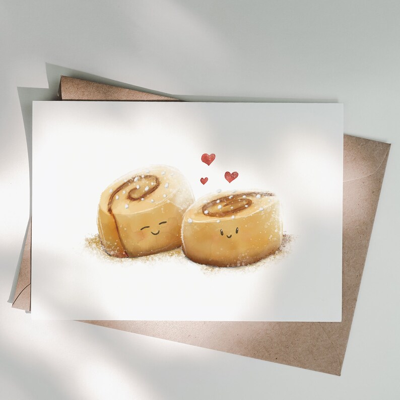 Postcard Cinnamon Rolls, DIN A6 Format, Greeting Card, Without Envelope ...