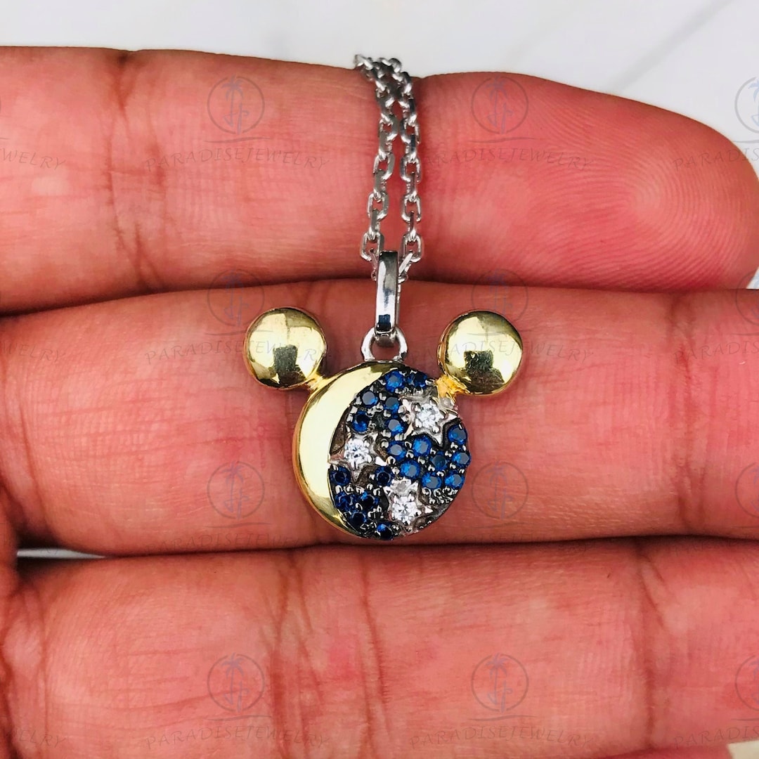 Disney Treasures Fantasia Blue Sapphire and CZ Diamond Necklace 1/15 ...