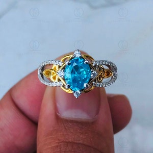 Enchanted Disney Merida 2.4ct Aqua Oval & 1/5 Cttw Round Diamond ...