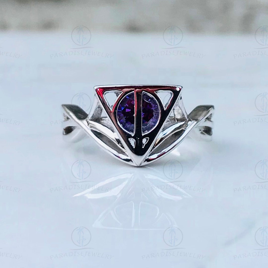 Deathly Hallow Ring, Seeker Geeky Snitch Engagement Ring, Unique ...