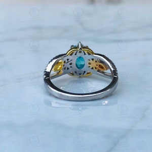 Enchanted Disney Merida 2.4ct Aqua Oval & 1/5 Cttw Round Diamond ...