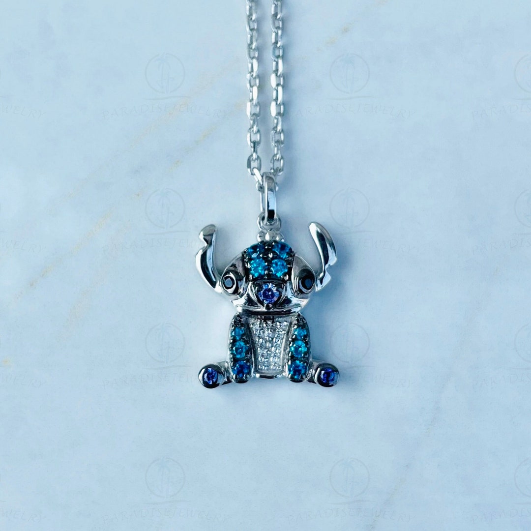Disney Treasures Lilo & Stitch London Blue Topaz Amethyst/ 1/20 Cttw CZ ...