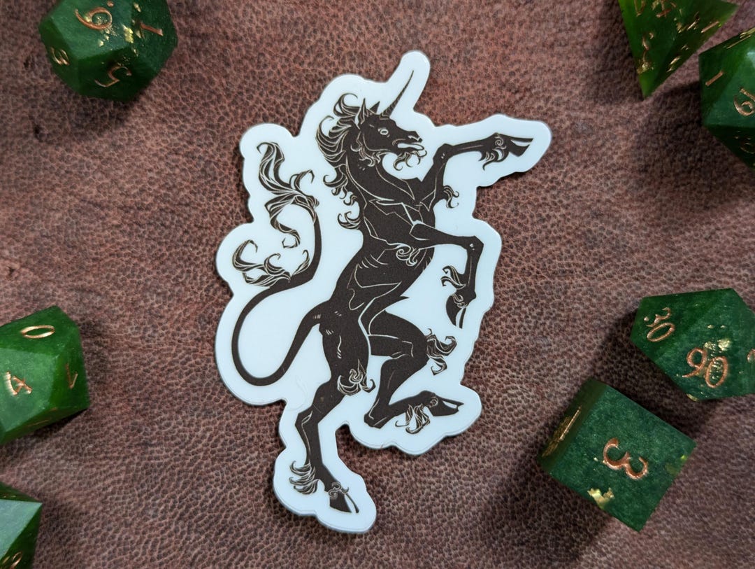Heraldry Unicorn || Sticker || Vinyl - Etsy