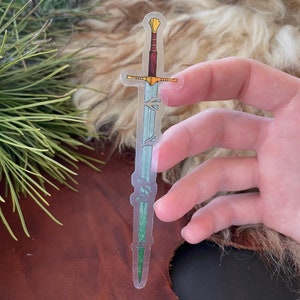 Aesthetic Sword Sticker Transparent Vinyl - Etsy