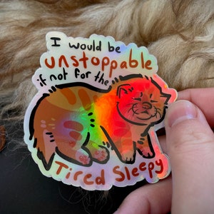Sleepytime Sticker Holo Vinyl - Etsy