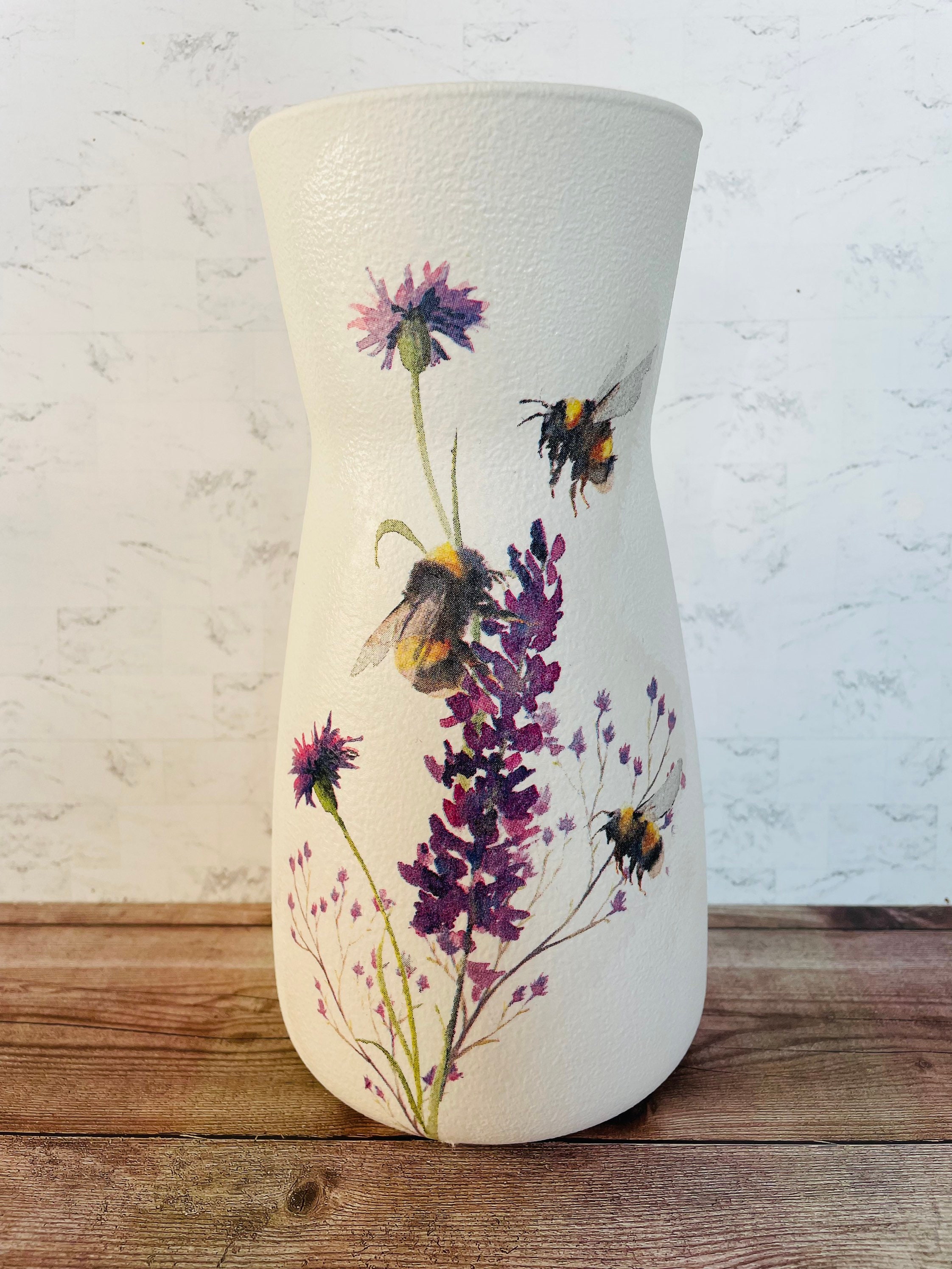 Bumblebee Lavender Thistle Vase Bee Vase Bee Gifts Lavender - Etsy UK