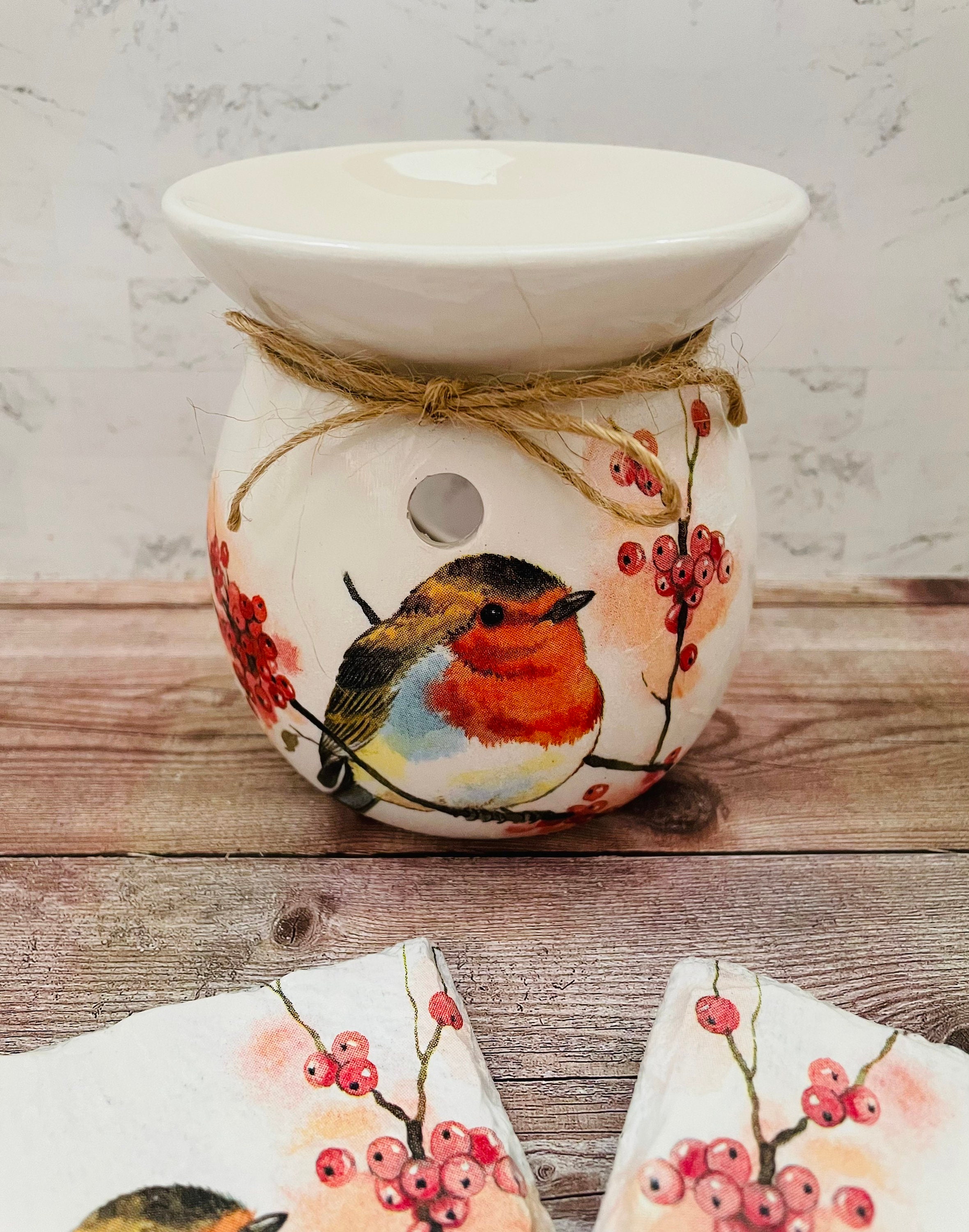 Robin Wax Burner Robin Wax Warmer Robin Coasters Robin Oil - Etsy UK