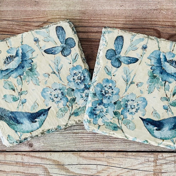Blue Coasters - Etsy UK
