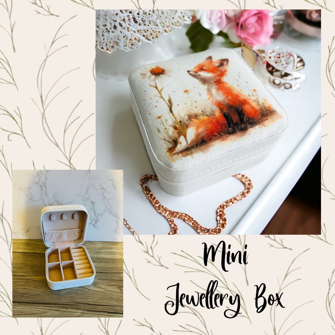 Fox Mini Jewellery Box, Travel Jewellery Box, Fox Gifts, Fox ...