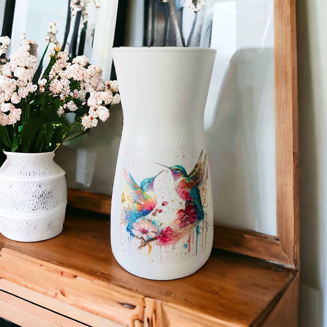 Hummingbird Vase Pretty Bird Vase Hummingbird Gifts Bird Gifts ...