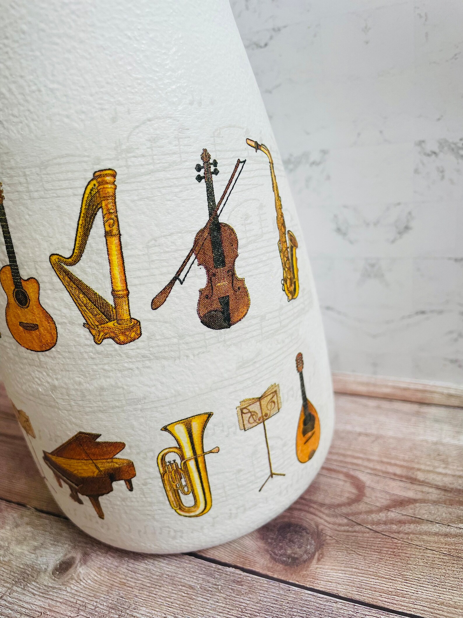 Musical Instrument Themed Vase, Music Vase, Piano Vase, Trombone Vase ...