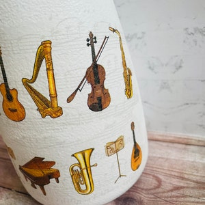 Musical Instrument Themed Vase, Music Vase, Piano Vase, Trombone Vase ...