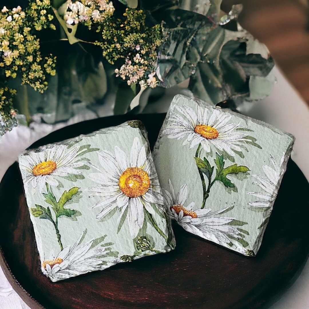Daisy Coasters, White Flower Coasters, Flower Coasters, Daisies, Daisy ...